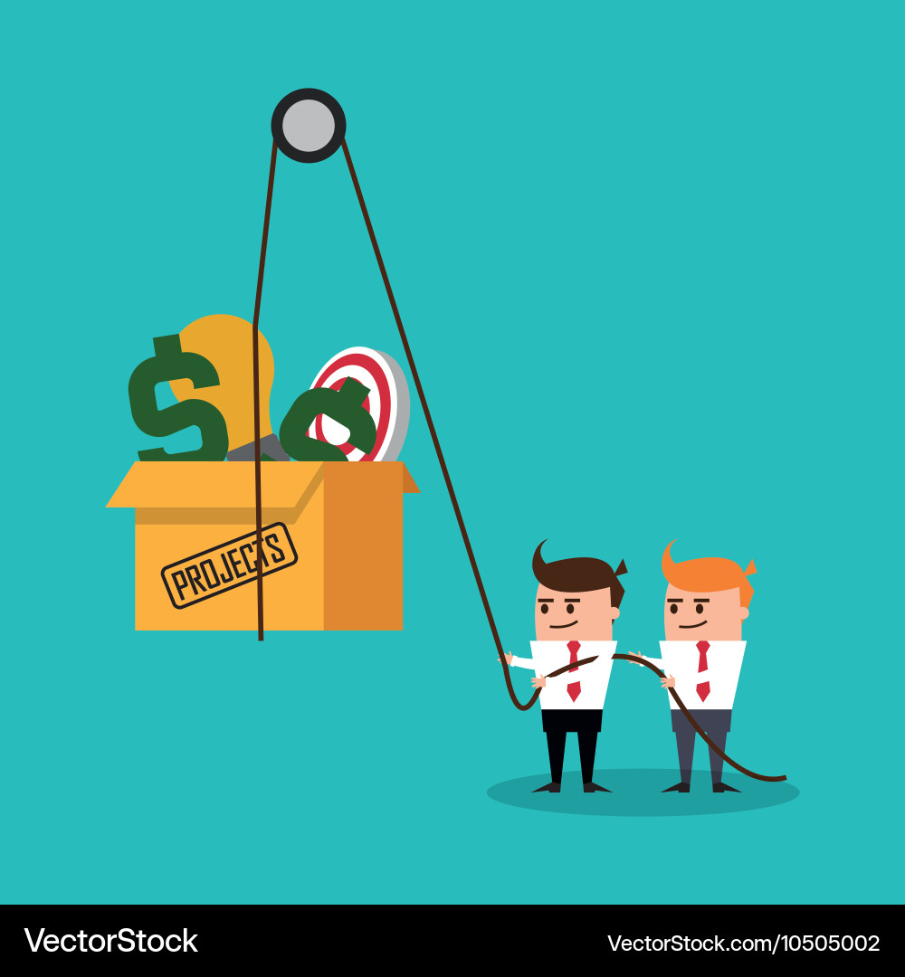 Businessman cartoon project design Royalty Free Vector Image