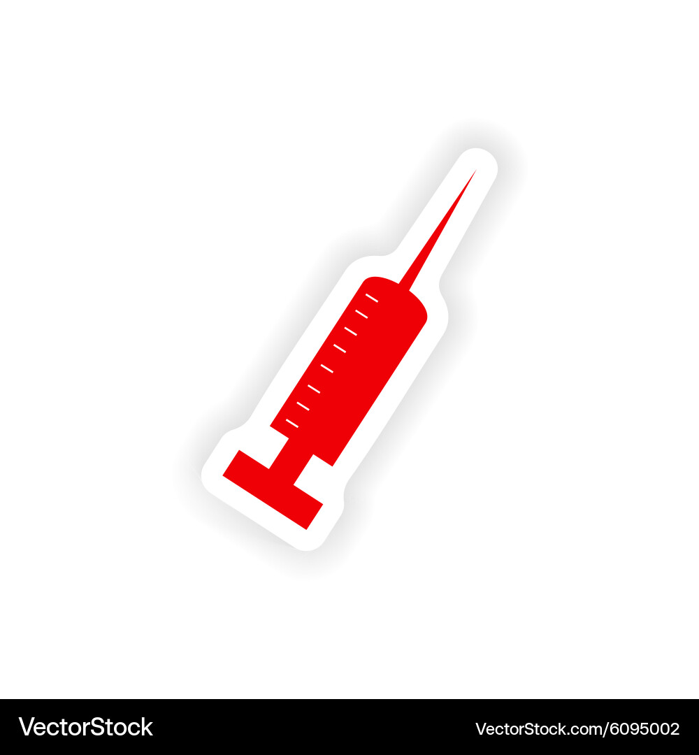 Icon sticker realistic design on paper injection Vector Image