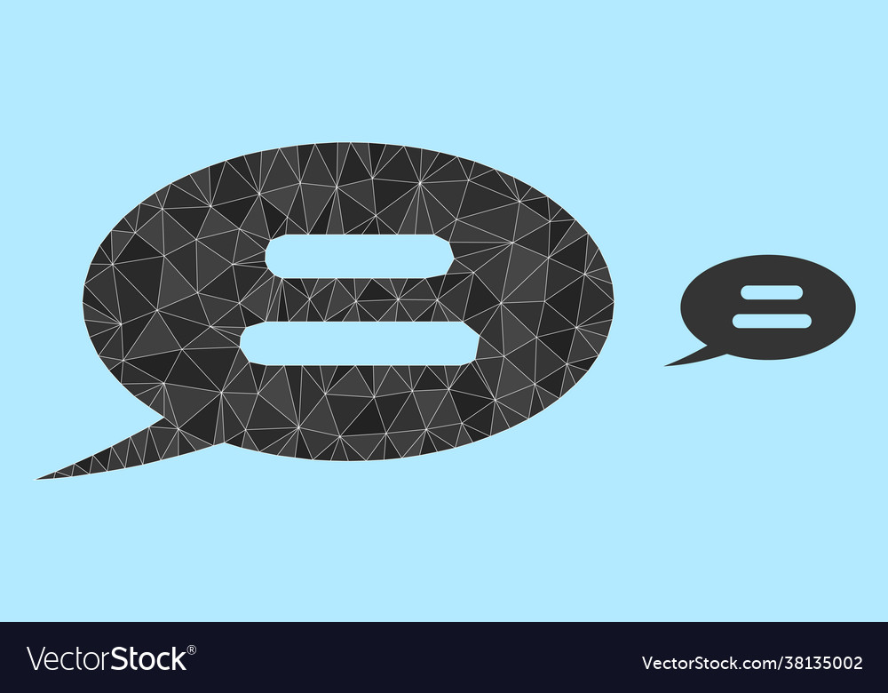 Lowpoly text message icon Royalty Free Vector Image