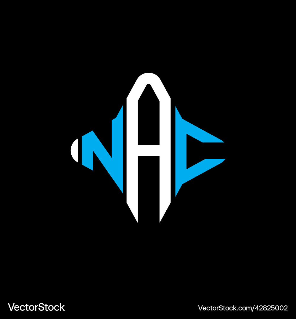 Nac letter logo creative design with graphic Vector Image