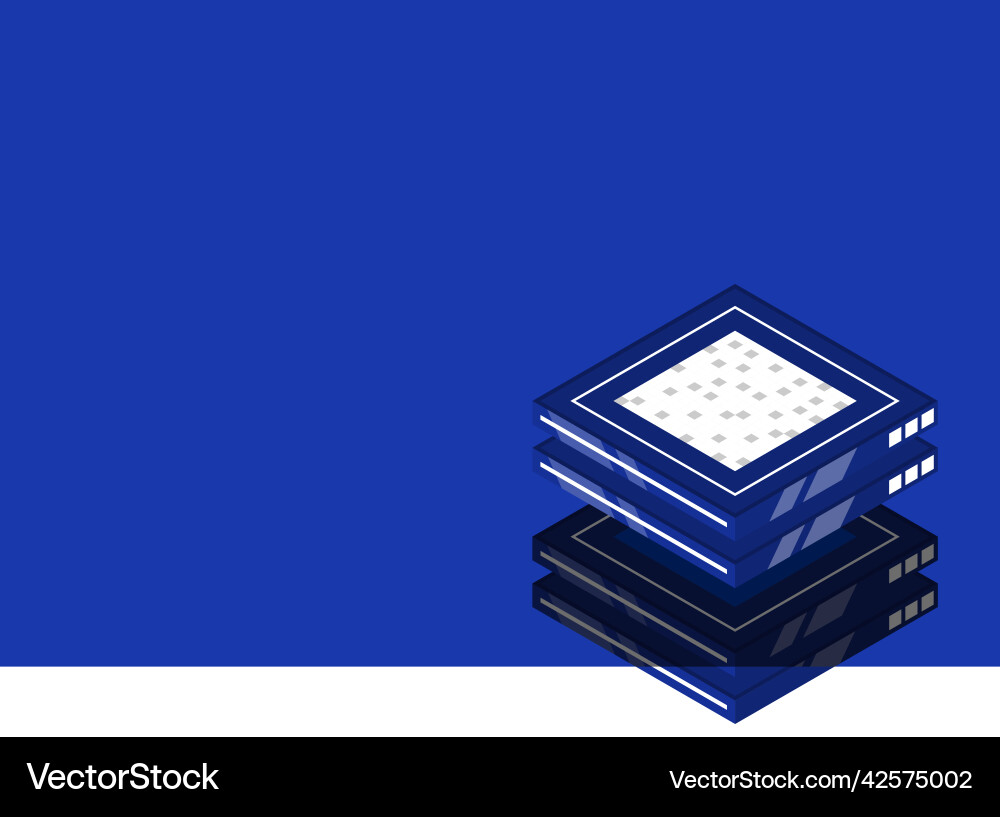 Set of server room icons data center and database Vector Image