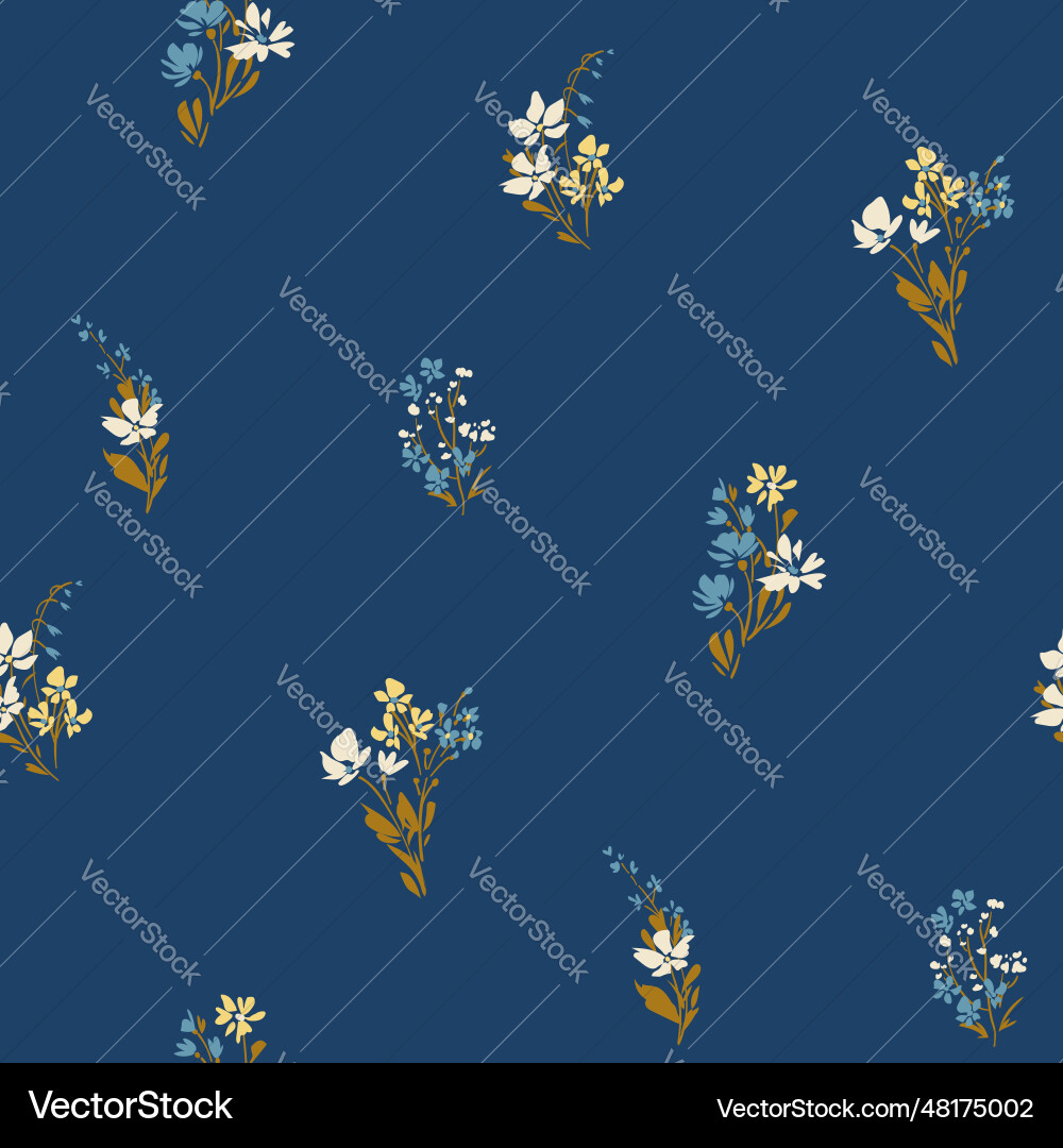 Trendy floral background with elegant small Vector Image