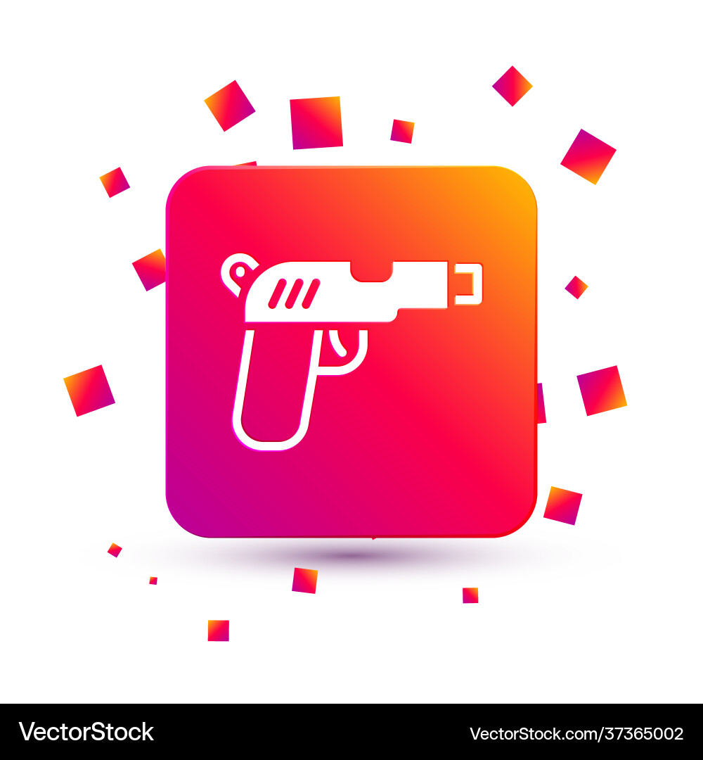 White pistol or gun icon isolated on Royalty Free Vector