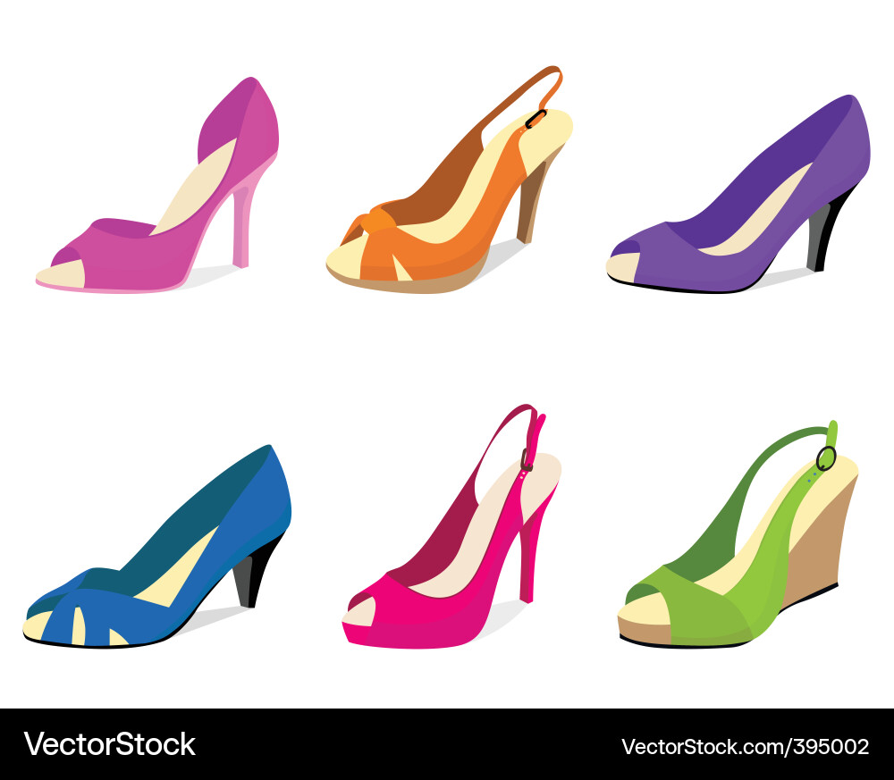 Woman shoes Royalty Free Vector Image - VectorStock