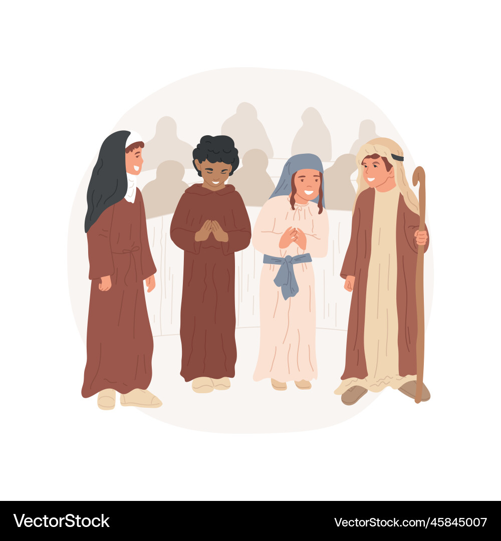 All saints day isolated cartoon Royalty Free Vector Image