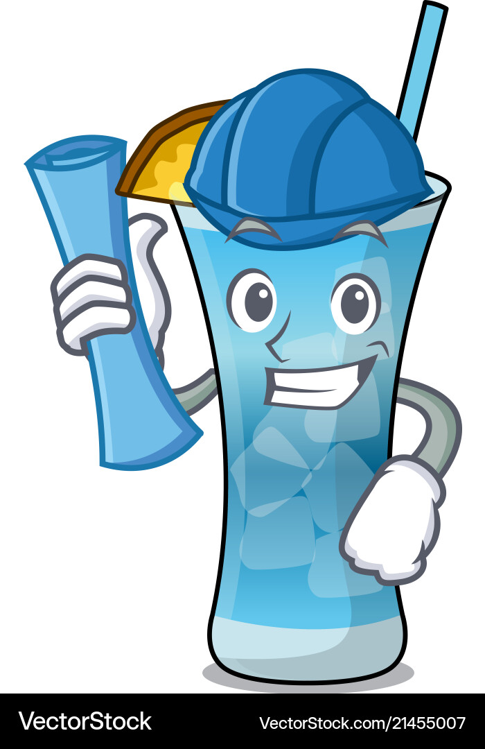 Architect blue hawaii character cartoon Royalty Free Vector