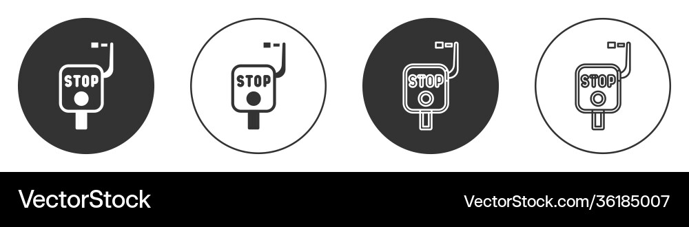 Black emergency brake icon isolated on white Vector Image