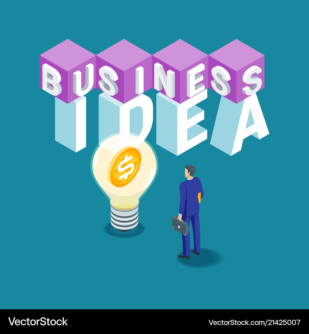 Business idea concept Royalty Free Vector Image