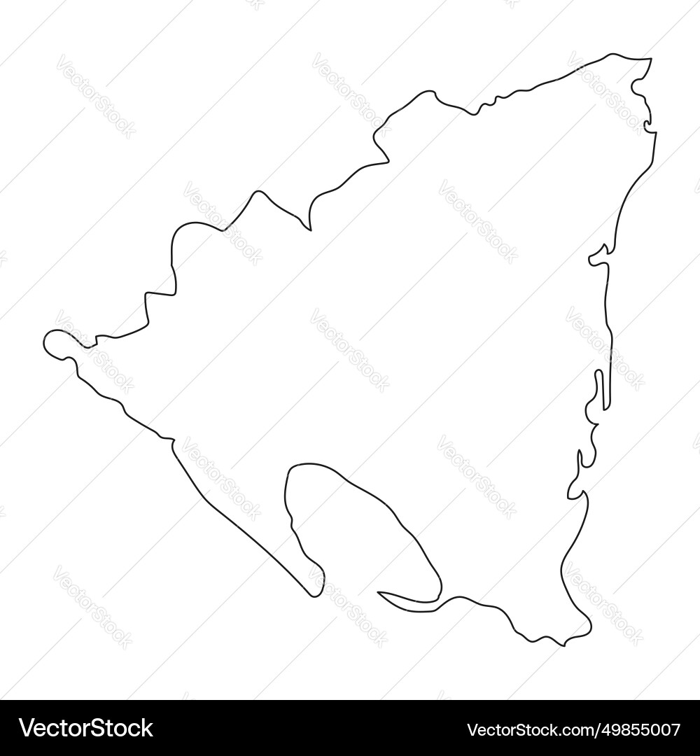 Highly detailed nicaragua map with borders Vector Image