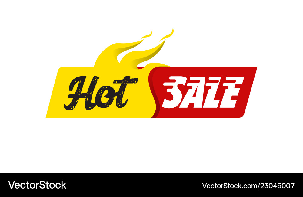 Hot sale banner white background Royalty Free Vector Image