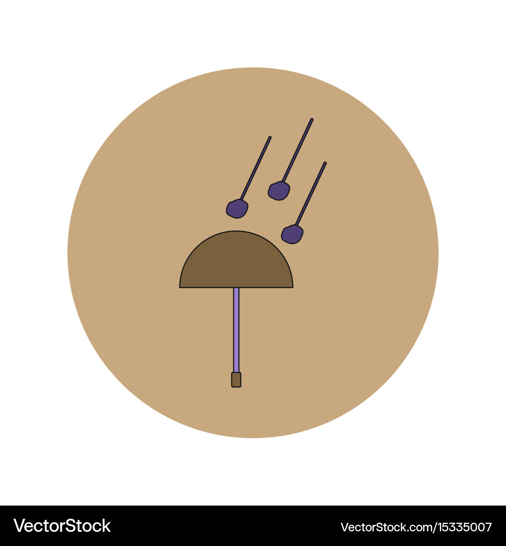 In flat design of hail Royalty Free Vector Image
