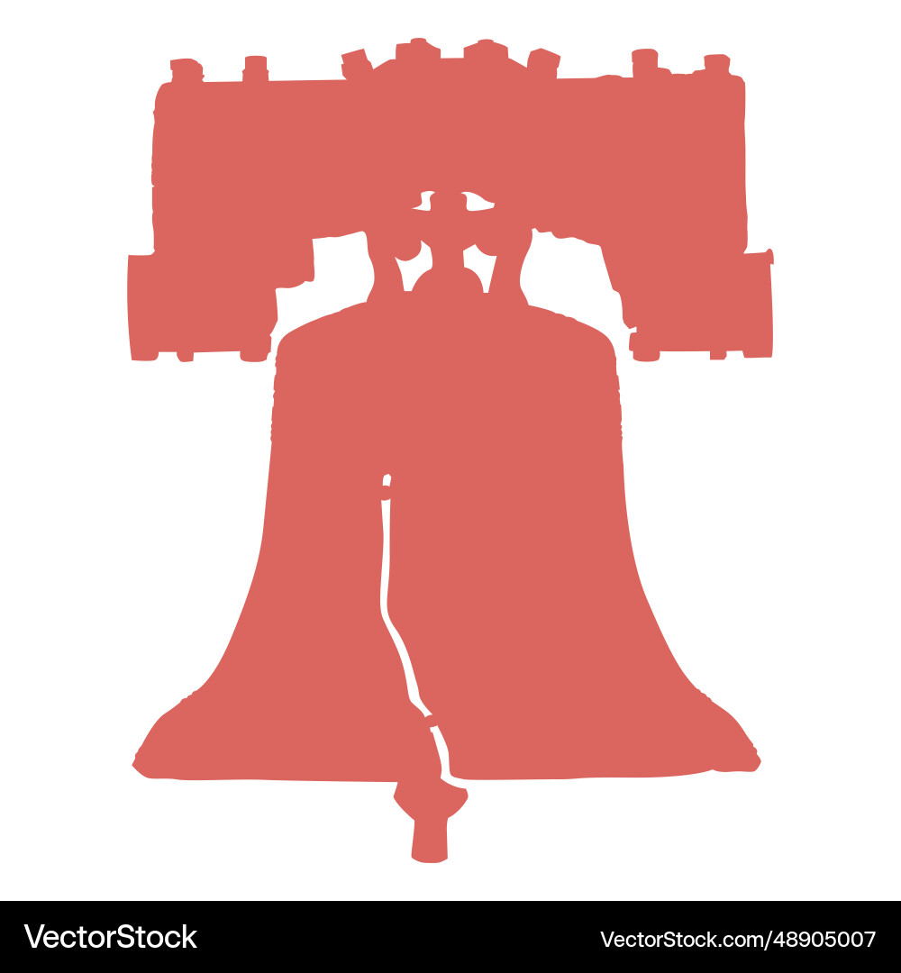 Liberty bell america cut out Royalty Free Vector Image