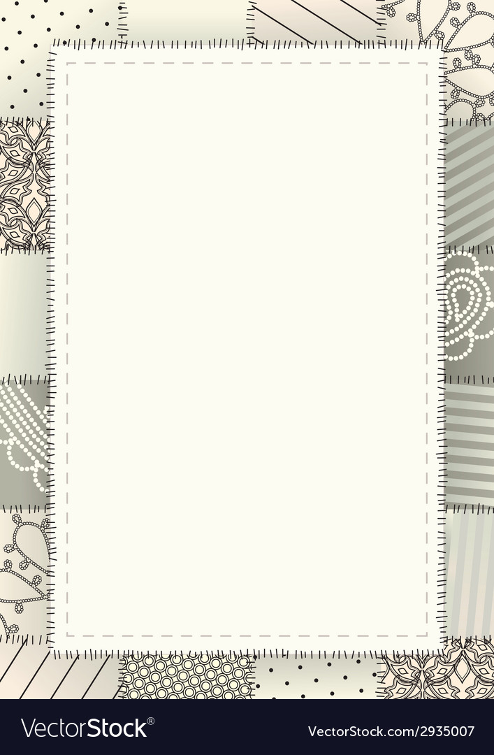 Patchwork framed Royalty Free Vector Image - VectorStock