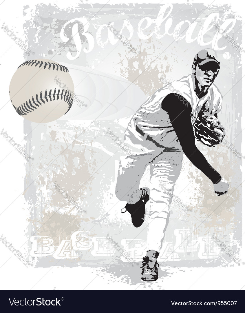 Pitcher strike Royalty Free Vector Image - VectorStock