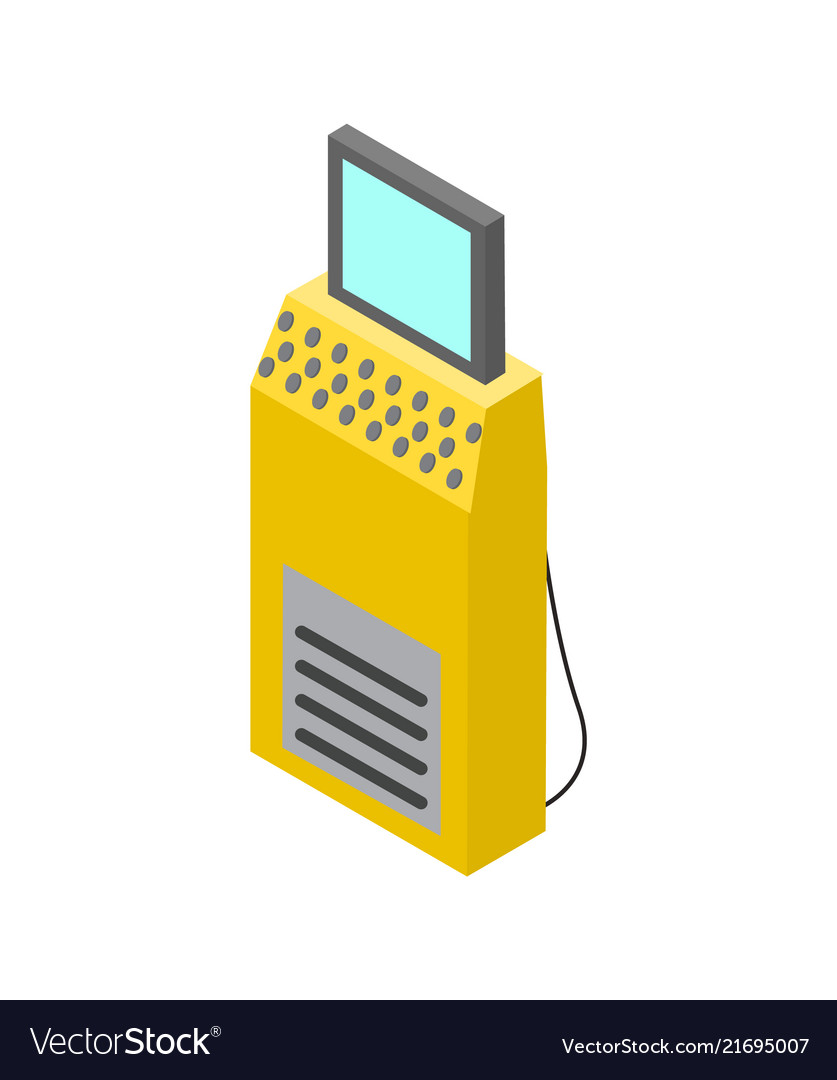 Production control computer Royalty Free Vector Image