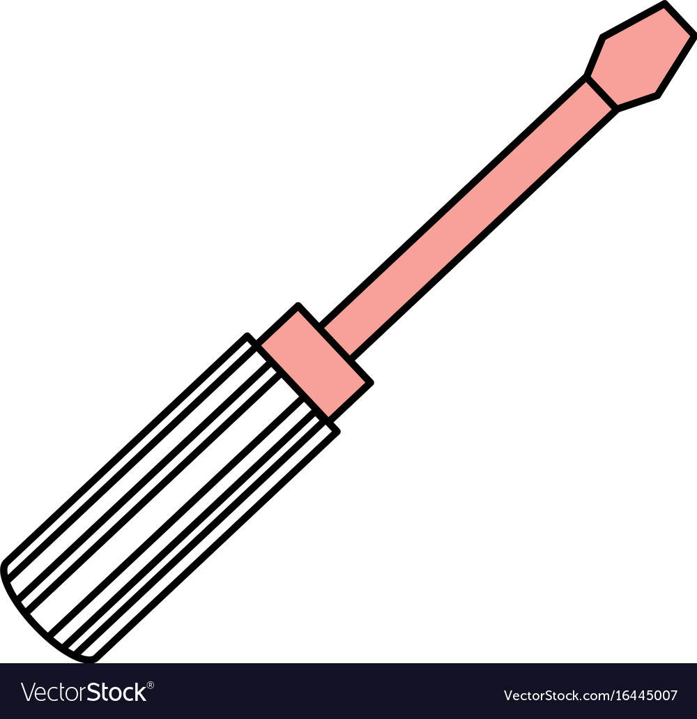 Screwdriver construction tool Royalty Free Vector Image