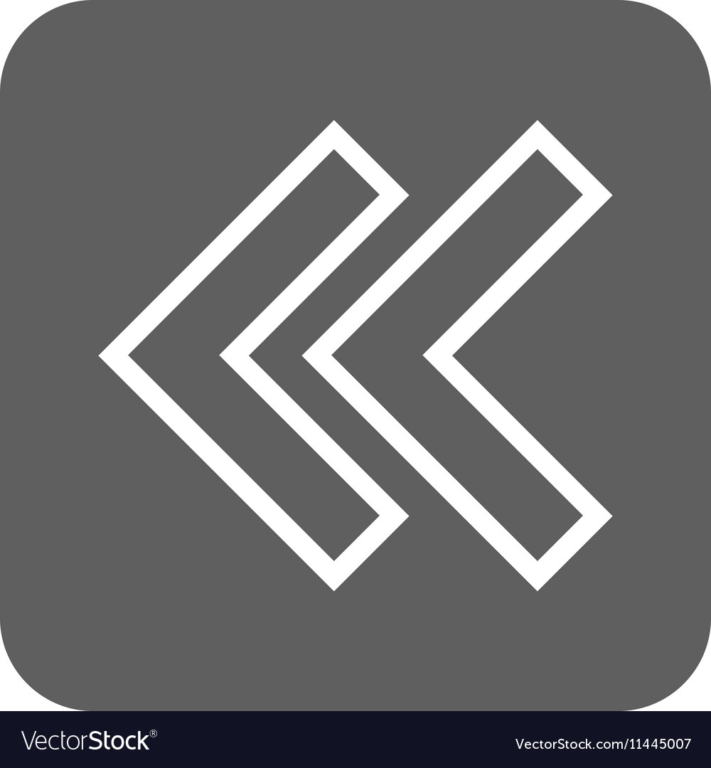 Shift left flat squared icon Royalty Free Vector Image