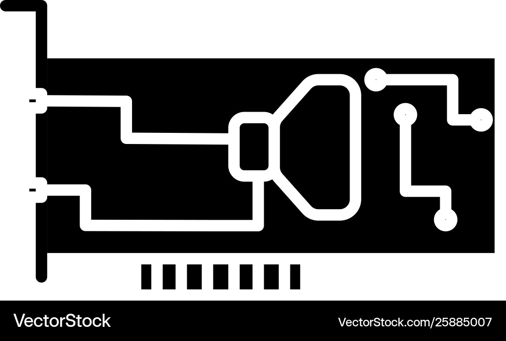 Sound card icon from collection for mobile Vector Image
