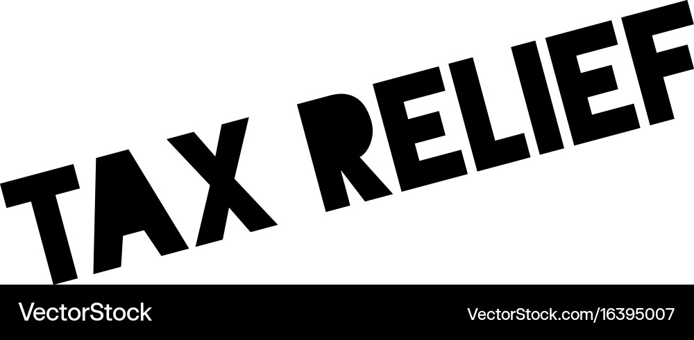Tax relief rubber stamp Royalty Free Vector Image