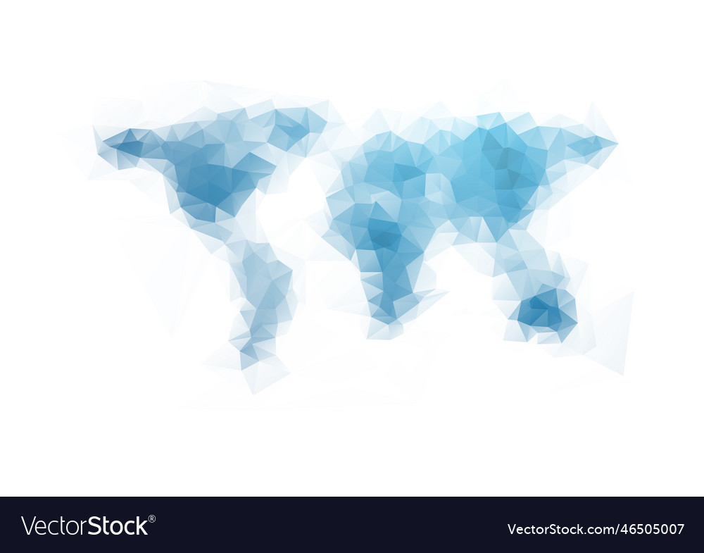 Tech geometry world map background Royalty Free Vector Image