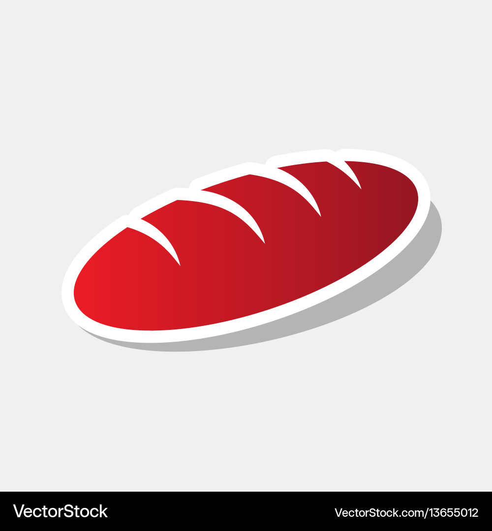 Bread sign new year reddish icon with Royalty Free Vector