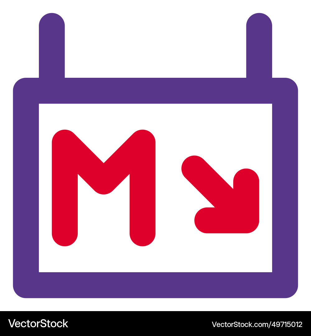 Clear signage or pathway for metro station Vector Image