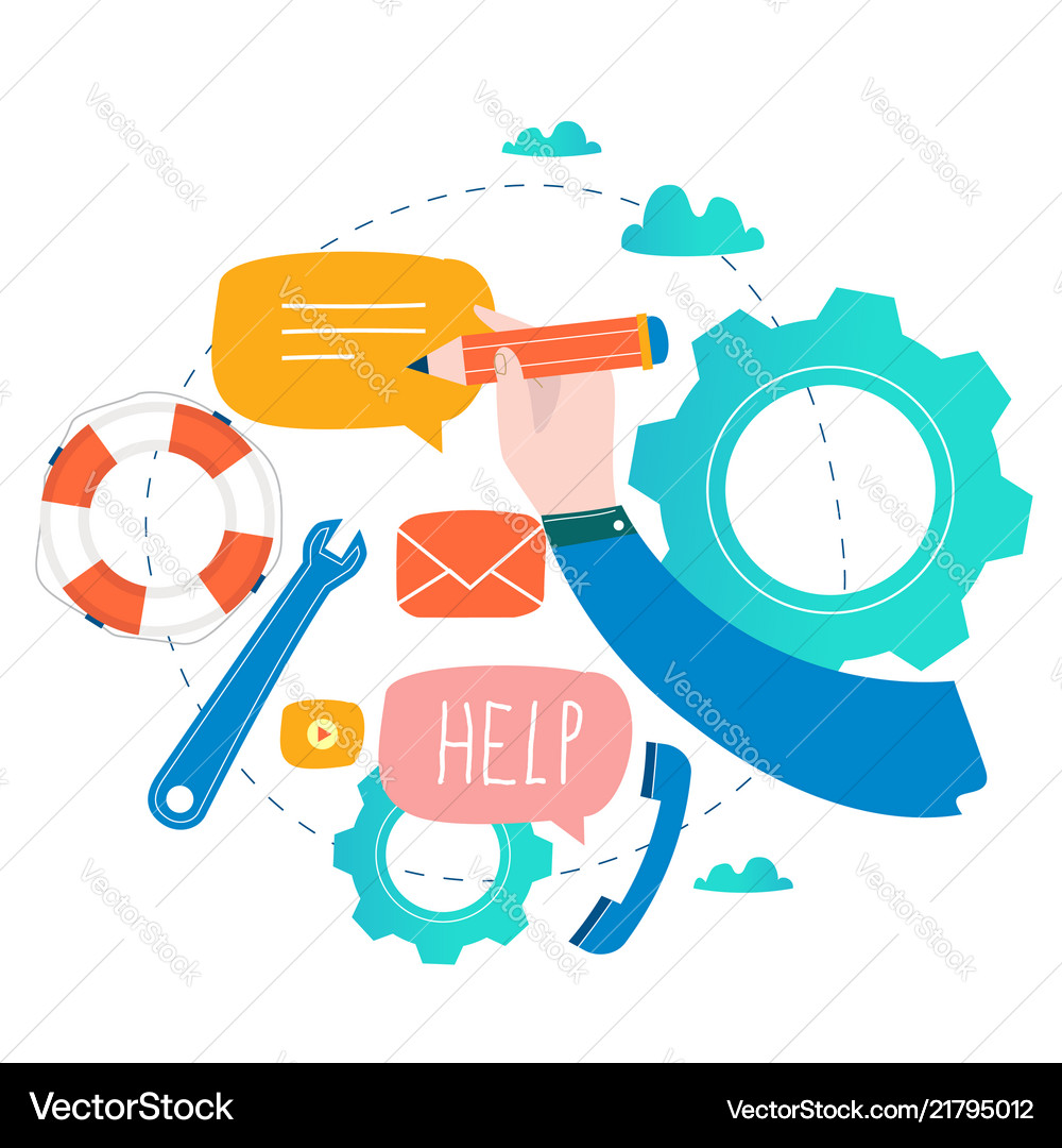 Customer service customer assistance call center Vector Image