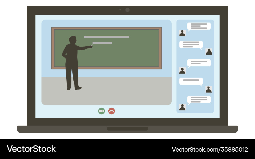 Distance learning online education at home Vector Image