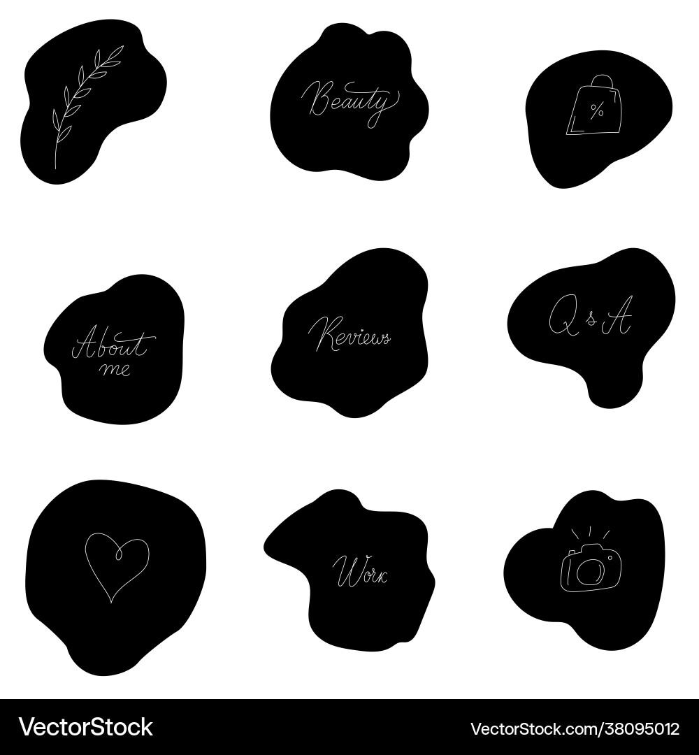 Highlight cover set abstract shape floral Vector Image