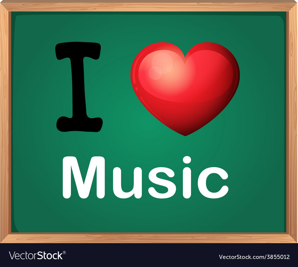 I love music Royalty Free Vector Image - VectorStock