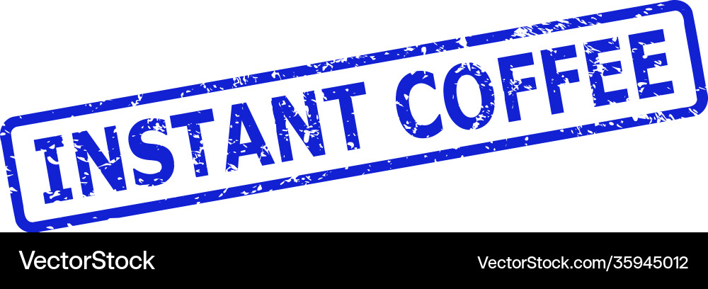 Instant coffee watermark with grunge texture Vector Image