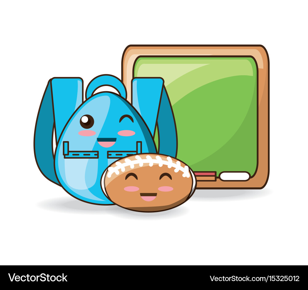 Kawaii icons school tools to study education Vector Image