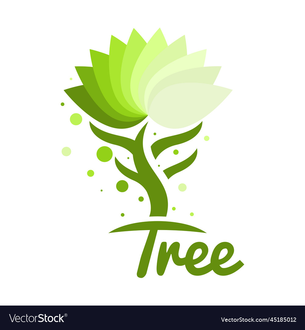 Modern creative leaf tree logo Royalty Free Vector Image