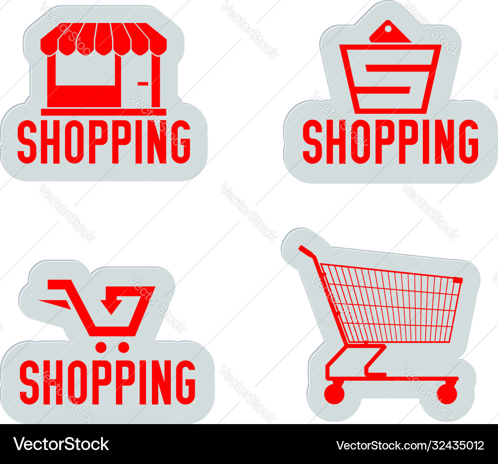 Purchase and sale shopping labels design elements Vector Image