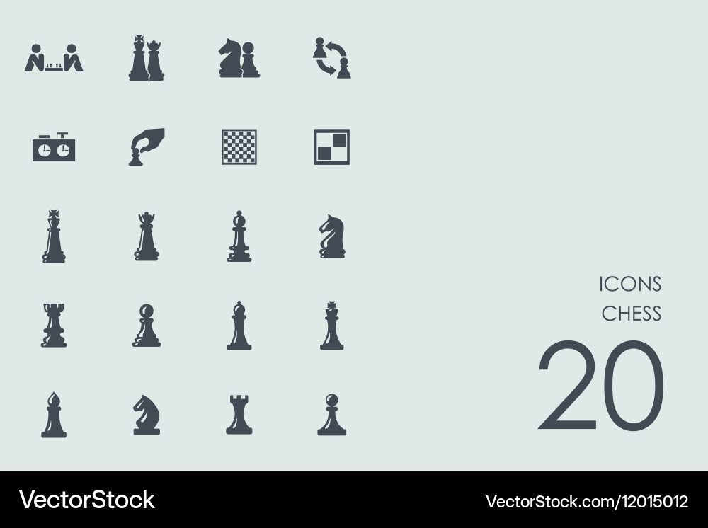 Set of chess icons Royalty Free Vector Image - VectorStock