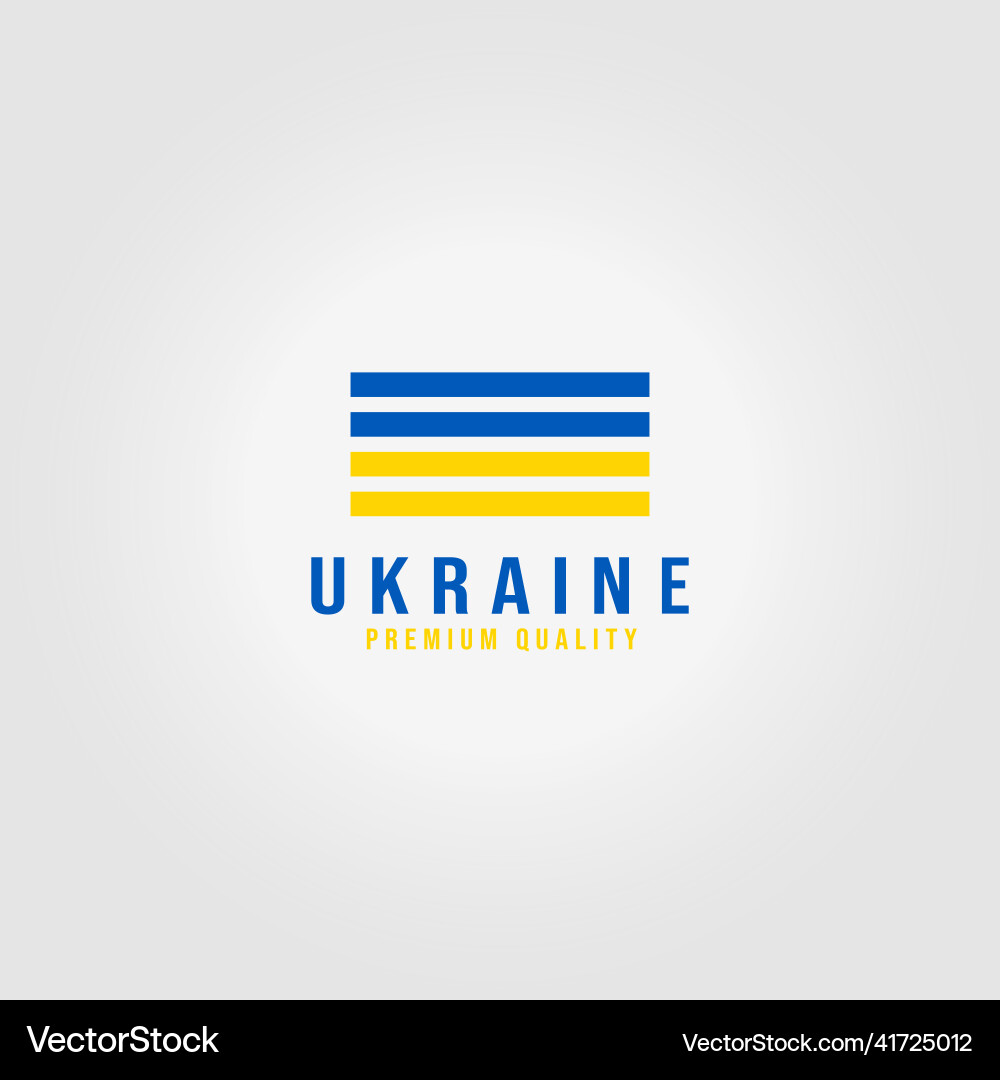 Strip ukraine flag logo icon design Royalty Free Vector