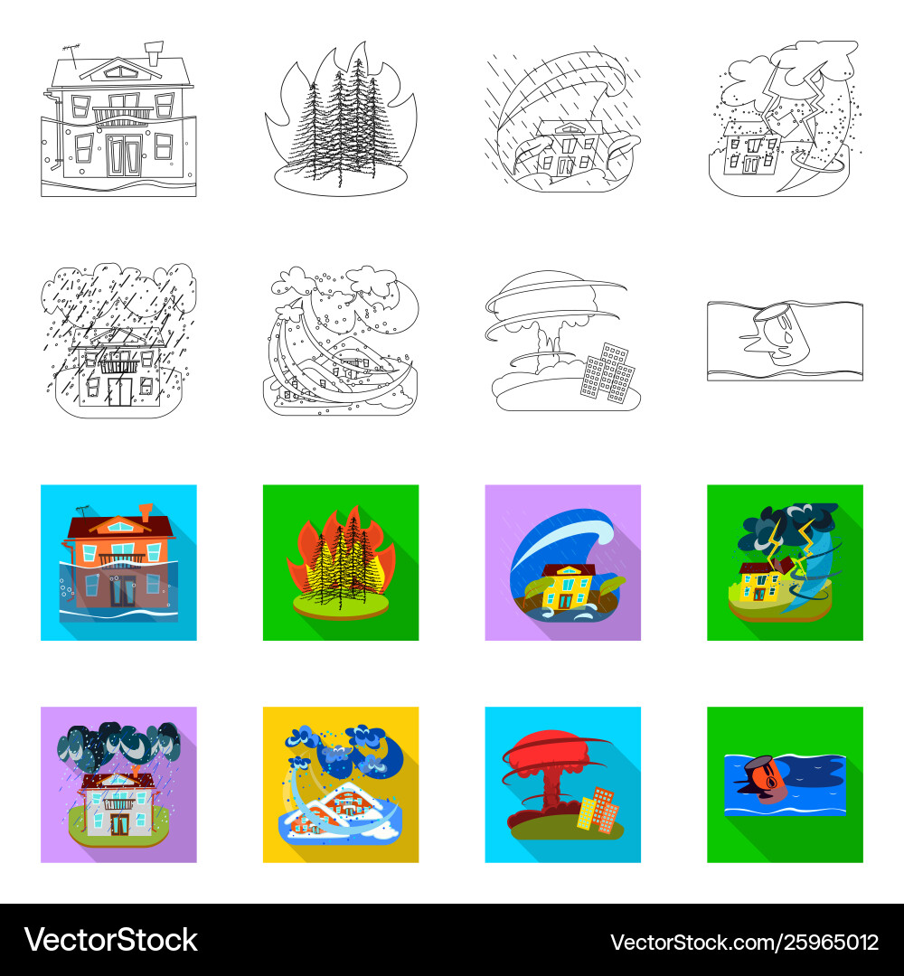 Weather and distress symbol Royalty Free Vector Image