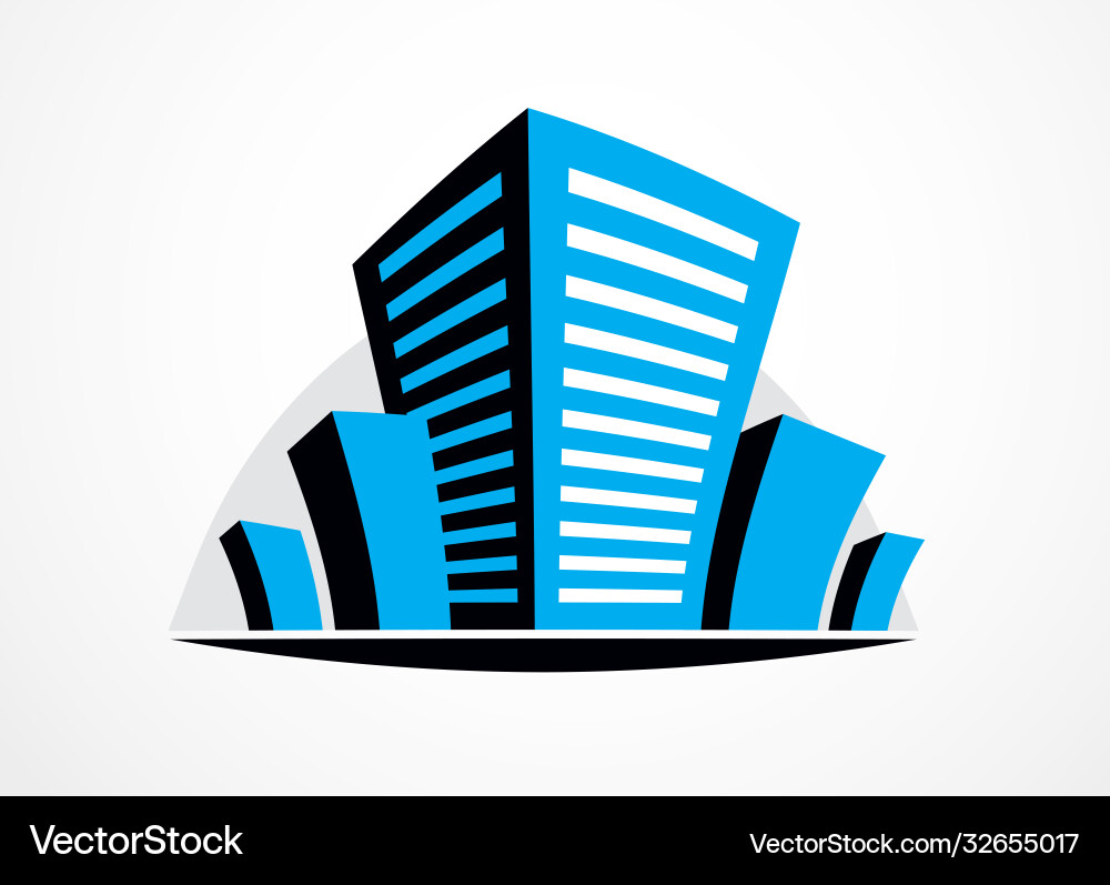 Business building modern architecture real Vector Image