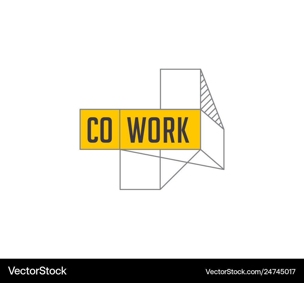 Coworking space networking zone logo and icon Vector Image