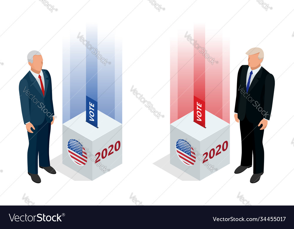 Election day usa debate president voting 2020 Vector Image Election day usa debate president voting 2020 Vector Image