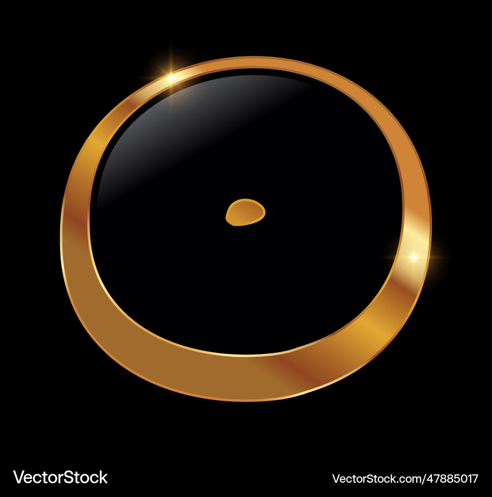 Golden letter o monogram logo Royalty Free Vector Image