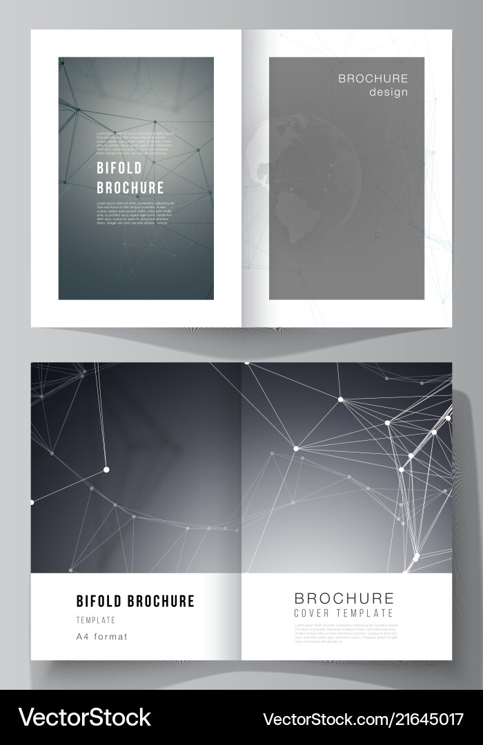 Layout of two a4 format cover mockups Royalty Free Vector