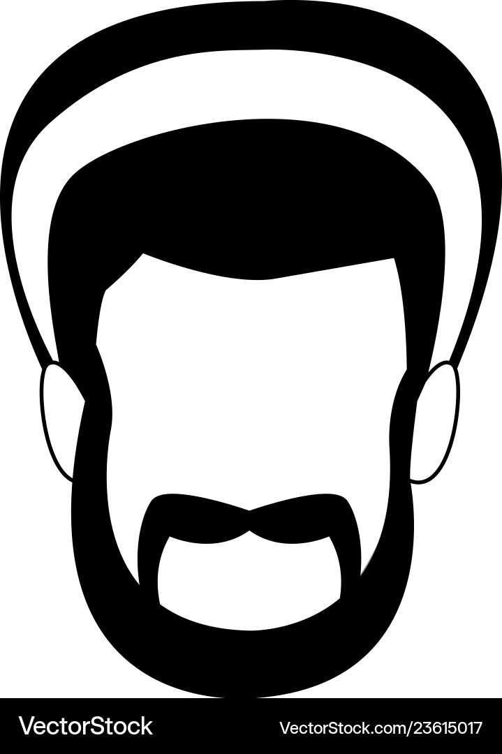 Man with winter hat in black and white Royalty Free Vector