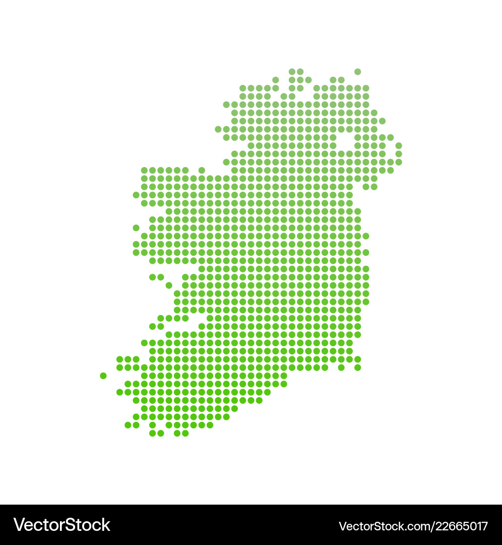 Map ireland - icon in green modern style Vector Image