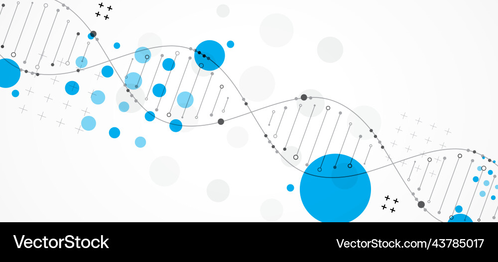 Science template wallpaper or banner with a dna Vector Image