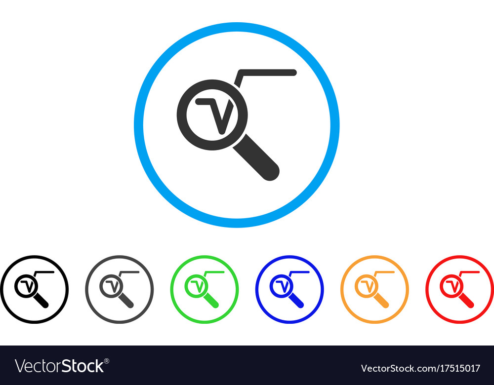 Search math solution rounded icon Royalty Free Vector Image