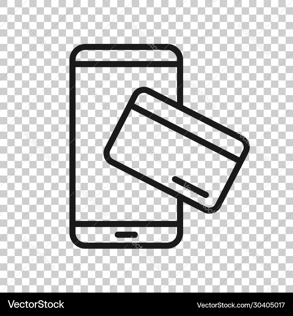 Smartphone paying icon in flat style nfc credit Vector Image