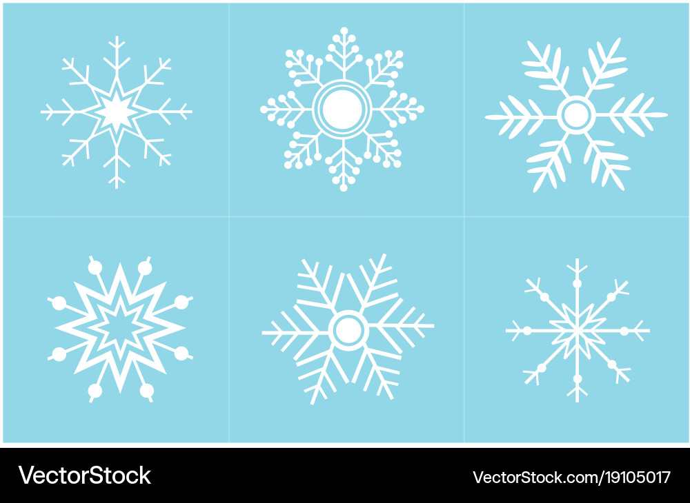 Snowflakes Royalty Free Vector Image - VectorStock