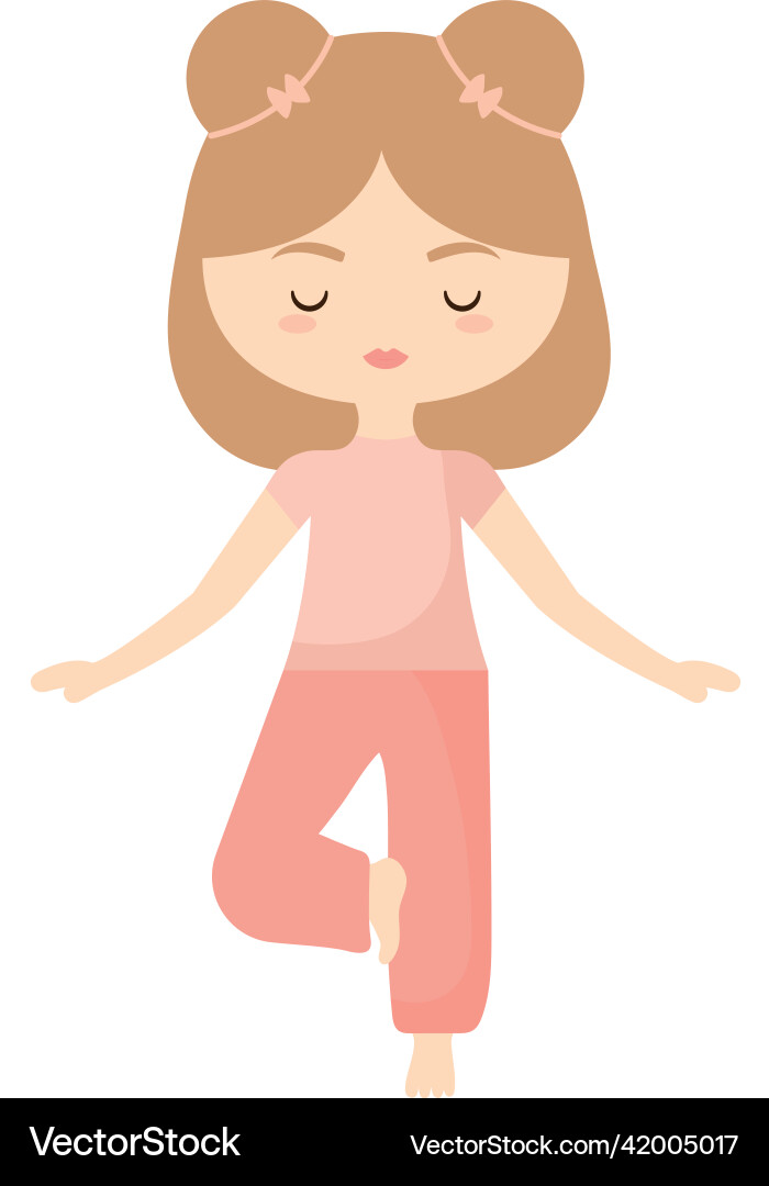 Yoga girl design Royalty Free Vector Image - VectorStock