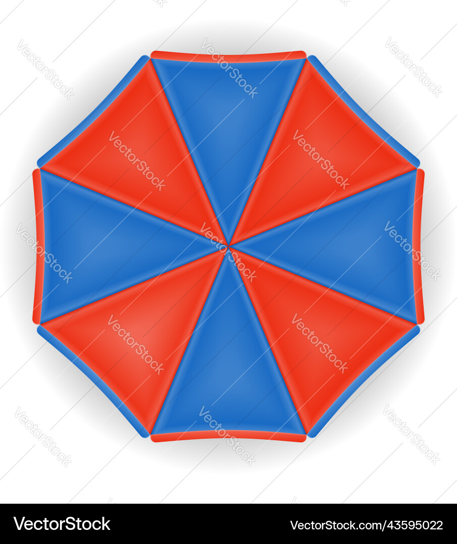 Beach umbrella view from top stock Royalty Free Vector Image